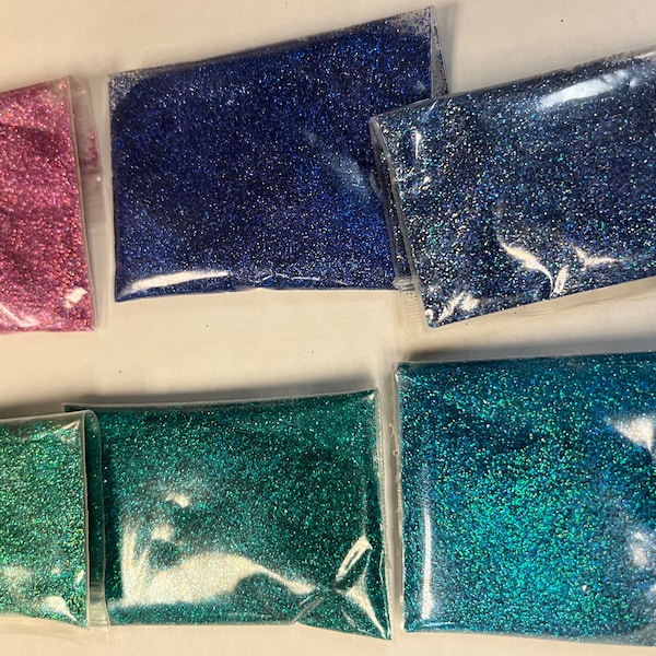 24-bag Ultra Fine Holo Glitter Sample Pack | 0.2 MM | 5G | 10G ...