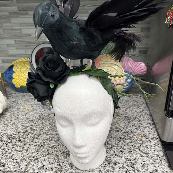 Handcrafted~raven Headband~fascinator~headpiece~gothic, Steampunk ...
