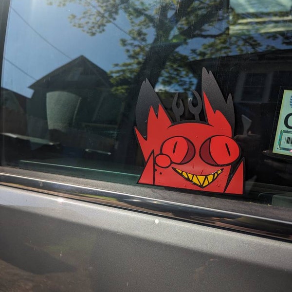 Cursed Cat Alastor Inspired Peeker Vehicle Decal in Varying Sizes - Etsy