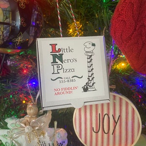Home Alone Inspired Little Nero's Pizza Box Ornament WITH PIZZA INSIDE ...