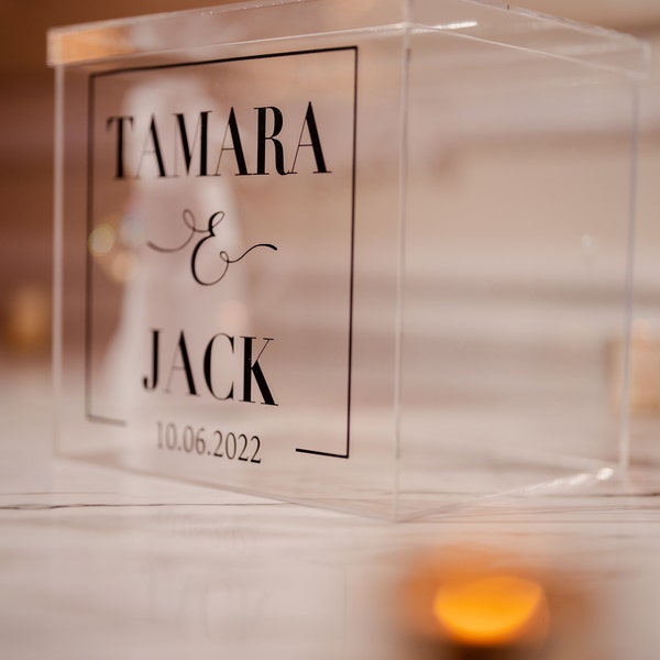 Personalized Wedding Card Box | Personalized Raised Text Card Box | 3D ...