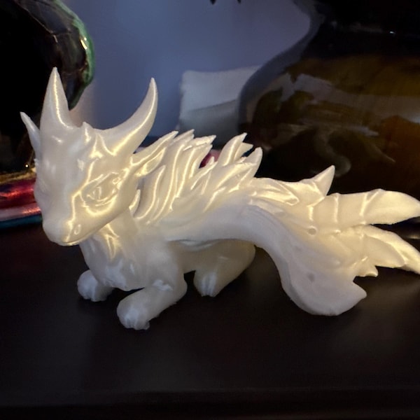 White Dragon Moonplume When the Moon Hatched Inspired Three-d Printed ...