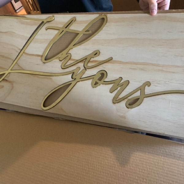 Large Custom Elegant Name Sign / Wedding Sign / Custom Name Sign ...