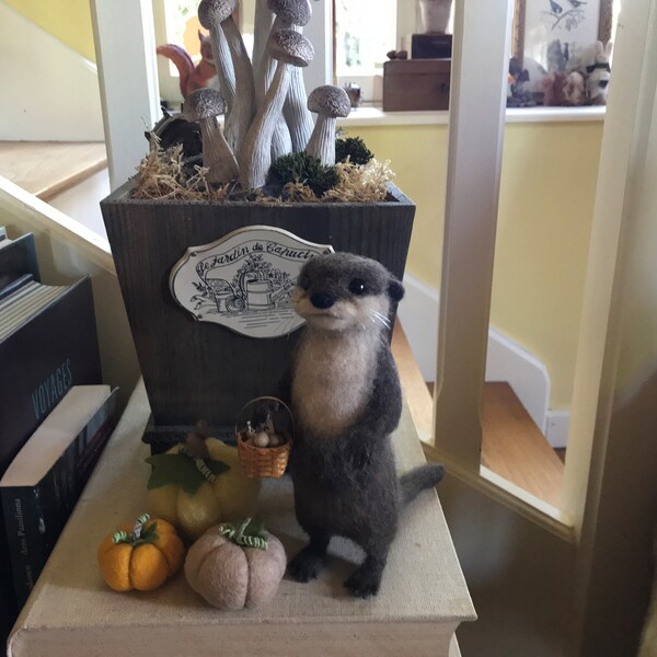 Felted Otter, Needle Felted Animal, Wool Felt Otter, Needle Felted ...