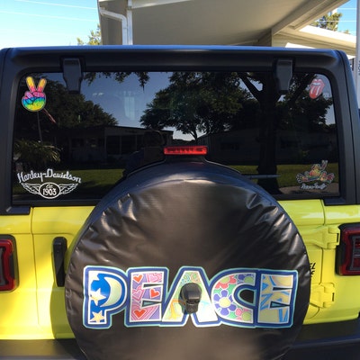 Peace Symbol Finger Style in 3D for Jeep Wrangler Led Version JK/JKU/JL ...