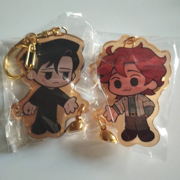 Rody and Vincent Heart Magnet Keychain Set | Dead Plate 6.5 Cm Double ...