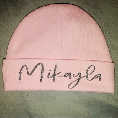 Newborn Baby Hat Personalized Baby Hat With Name Baby Shower Gift ...