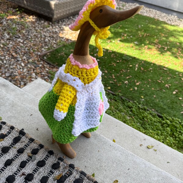 Fireman Geese Goose Outfit Crochet Lawn Geese Clothes Outdoor Patio ...