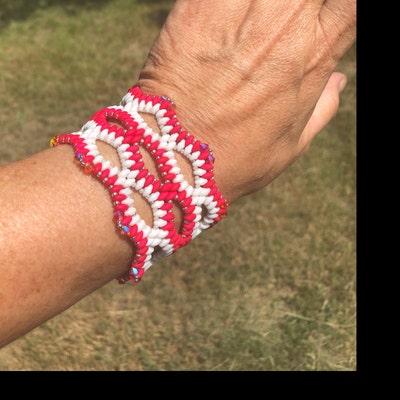 Beginners Learn Bead Crochet Tutorial Bracelet Pattern Pdf Download ...