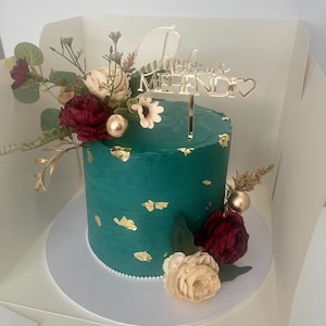 Double Layer Cake Topper Personalised Various Sizes, Colours & Fonts - Etsy