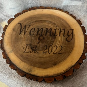 Log Slice Slab for Cake Stand Cutting Board Charcuterie - Etsy