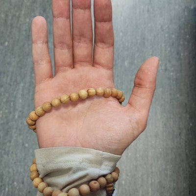 Natural Western Red Cedar Wood Round Bead Mala in 8mm Bead - Etsy