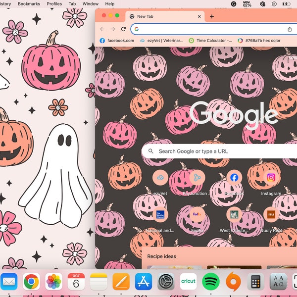 BOO Y'ALL, Halloween Seamless Repeat Pattern, Retro Backgrounds ...