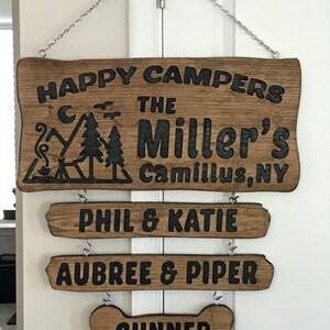 Happy Campers Sign Campsite Signs Camping Signs Happy Campers ...
