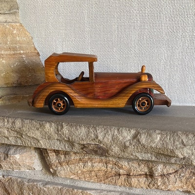 Mickey Mouse Wooden Push Along Walking Toy Rare Attic - Etsy