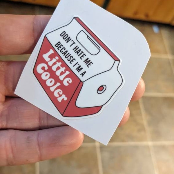 Little Cooler Vinyl Sticker, Vinyl Decal Sticker for Laptops, Cars ...