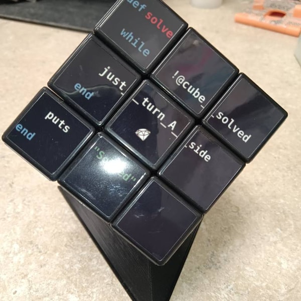 Programmer Puzzle Cube – Coding 3x3 Geeky Decorative Puzzle, Gift for Developers (5.7 Cm ...