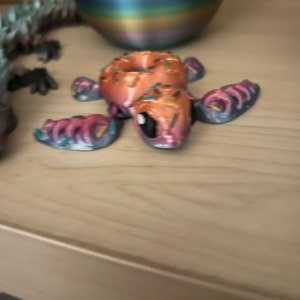 Red/green Rose Turtle , 3d Printed, 3d Printed Turtle - Etsy