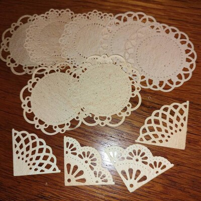 8aged Paper Doilies, Walnut Stained, Vintage Style, Wedding, Party ...