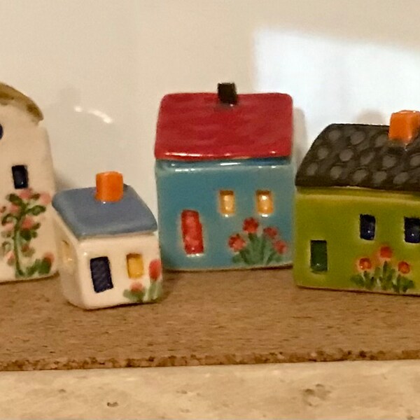 Little Ceramic Houses Sold Individually (1 Pc) | Handmade | Different ...