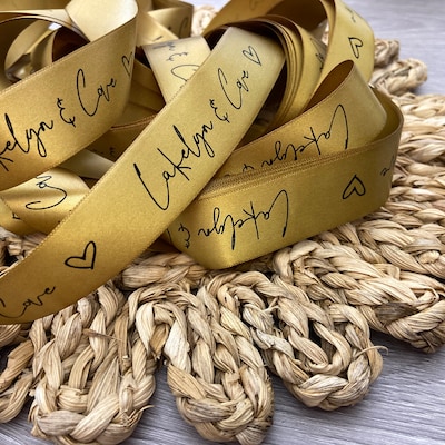 Personalised 15mm Ribbon Personalised Satin Ribbon Gift Wrapping Custom ...