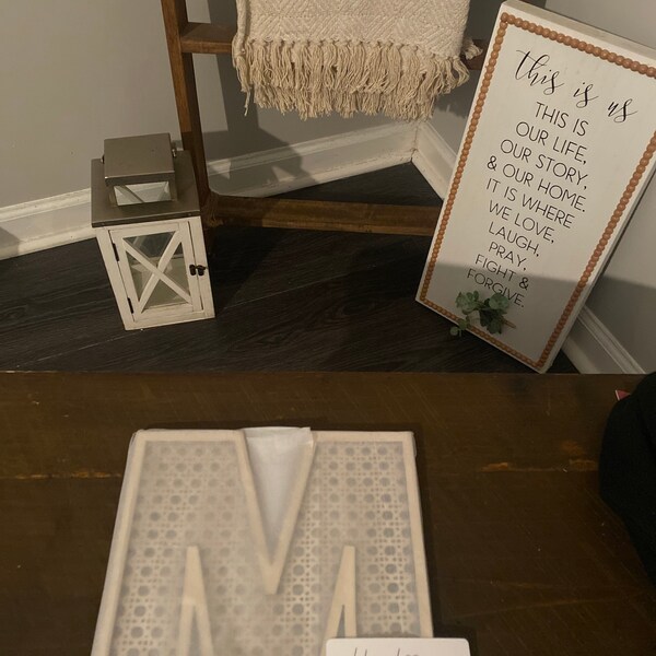 Rattan Nursery Letter Decor | Rattan | Wicker Letters | Wooden Letters ...