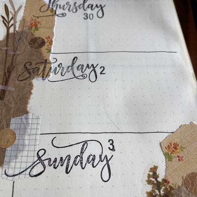 Weekday Journal Stamps Clear Planner Stamps With Calendar - Etsy