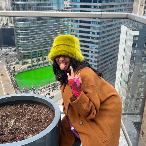 Incredibly Soft Fur Fluffy Fuzzy Bucket Hat -vegan Fur Hat -festival ...