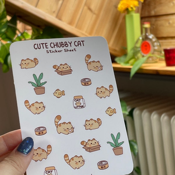 Bread Cat Stickers: Toast Cat, Loaf Cat and Cheese Cat. Funny Red Cat ...