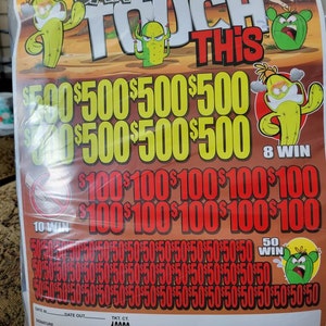 Tiki Bar Jar Ticket Pull Tab Ticket Ticket for Amusement Purposes Only ...