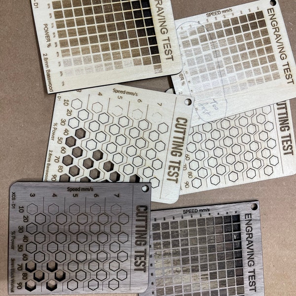 Diode Laser Cutting Test Files - Digital Download - Laser Engraving ...