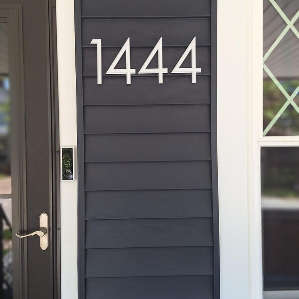 NO DRILLING REQUIRED 7.5" Vinyl Siding House Numbers Black or White - Etsy