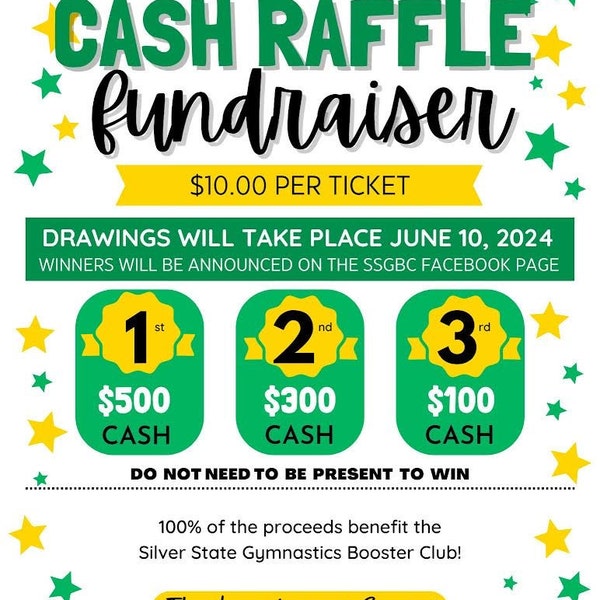 Raffle Fundraiser Flyer, Raffle Fundraiser Editable Template, Sports ...