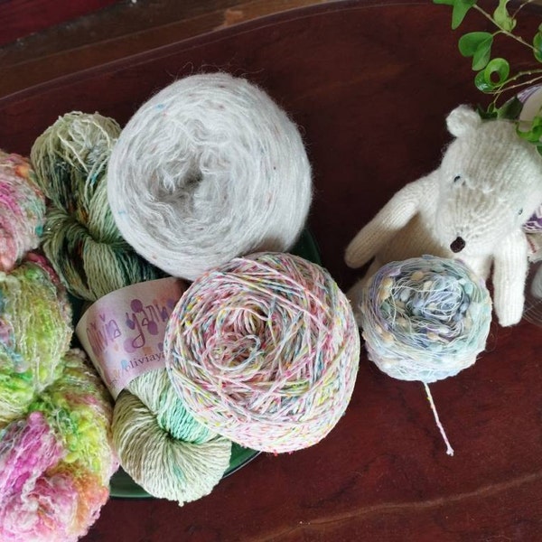 Ianthe-novelty Yarn 50gr/fiber Samples Scrapbooking, Weaving, Mixed ...