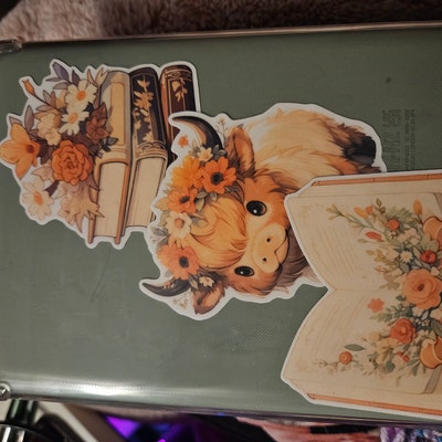 Pink Lady Slipper Sticker, Flower Sicker, Stickers for Hydroflask, Die ...