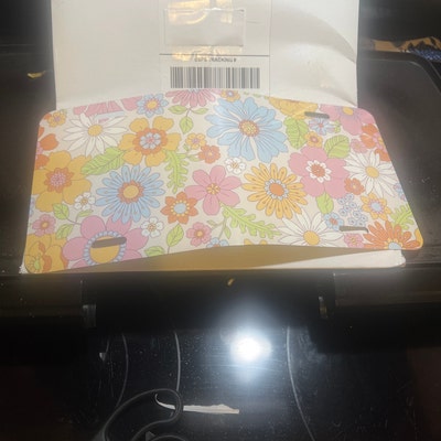 Wildflower License Plate, Minimal Floral License Plate, Boho License ...