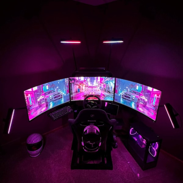 Govee LED Smart Light Bar Mount for 8020 Sim Rig - Adjustable, Multiple ...