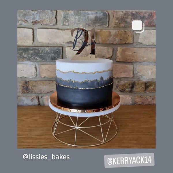 Double Layer Cake Topper | Personalised | Various Sizes, Colours ...