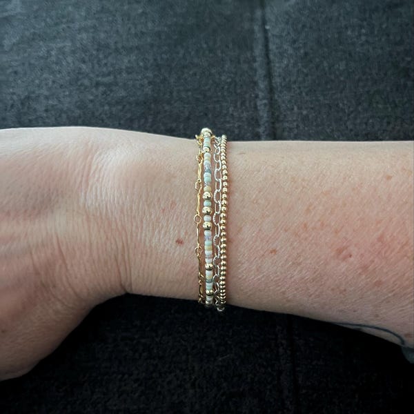 Sandy Waves: Hello Summer | 14k Gold Filled Bracelet | Tiny Beaded ...