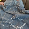PERSONALIZED Statement Denim Bridal Jacket, Customized Wedding Jean ...