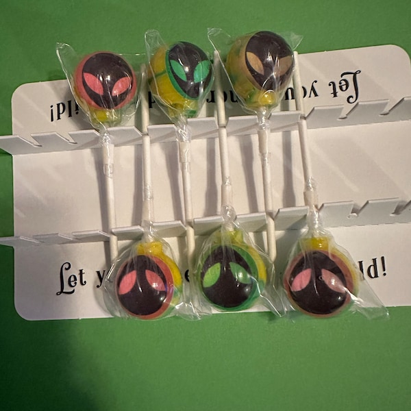 Alien Lollipops 6-piece Set by I Want Candy! - Etsy