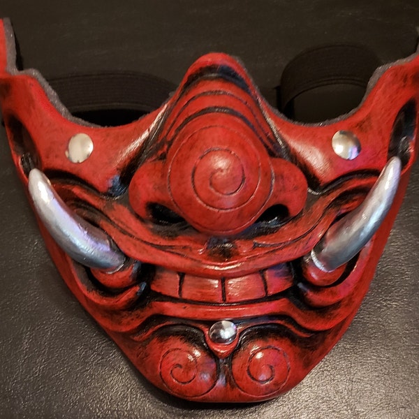 Custom Half Cover Airsoft Mask BB Gun, Warrior Evil Demon Devil Oni ...