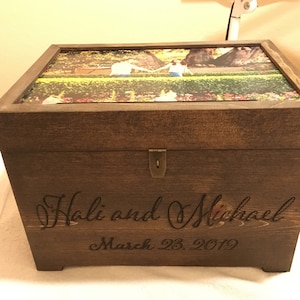 Wedding Cards Box With Your Photo Print Personalized With Names ...