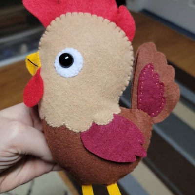 Rooster Ornament Pattern Felt Sewing Pattern Rooster PDF Tutorial ...