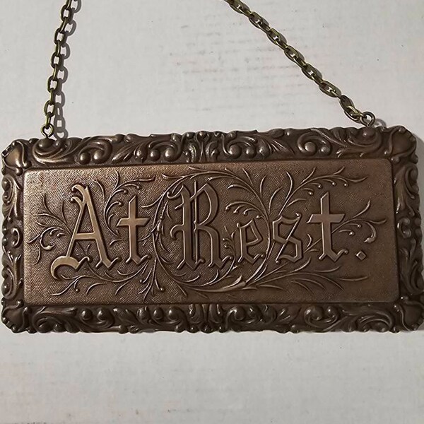 Victorian Coffin Plaque Ornament, Handmade, Cold Cast Bronze, Gothic ...