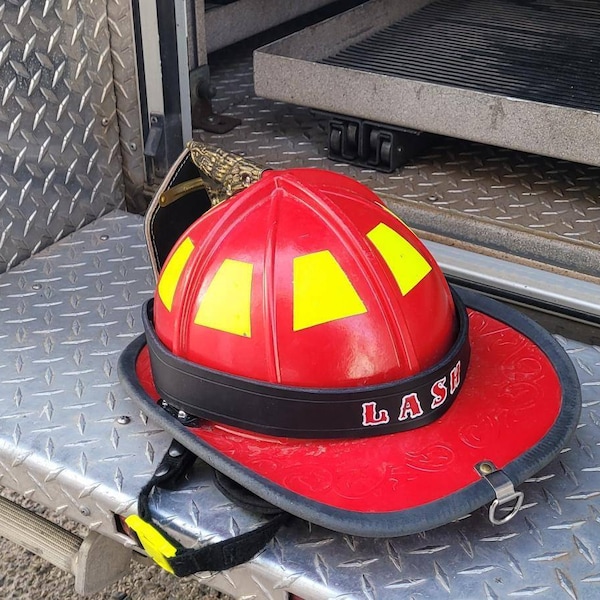 Personalized Firefighter Leather Helmet Band - Etsy
