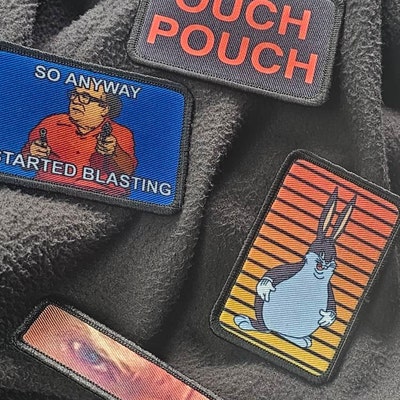 Psycho Smile Wojak Creepy Meme 2x3 Morale Patch With Hook and Loop ...