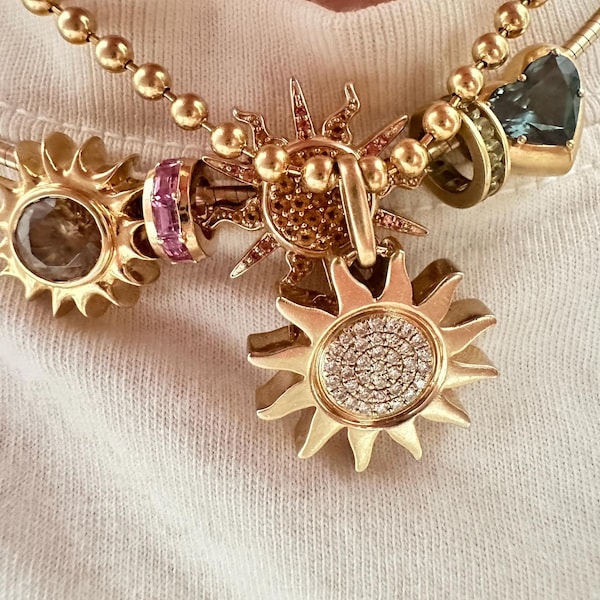 14k Yellow Gold Diamond Palm Tree Charm 14.70x12.93mm, Palm Tree Charm ...