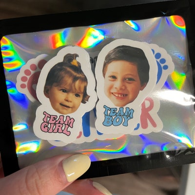 Team Boy and Team Girl Stickers, Personalized Baby Sticker, Baby Shower ...