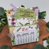 50 Pack of 2025 Mini Calendar Tabs 12 Pages With Sewn Binding Small ...